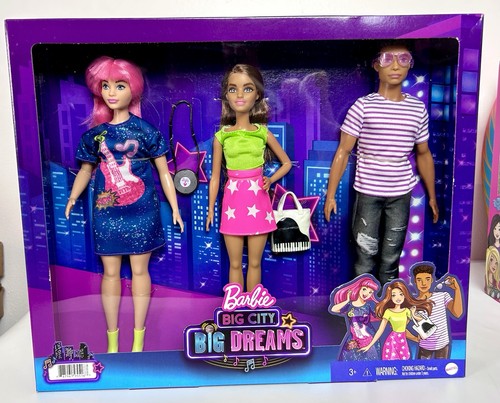 New Barbie Big City Big Dreams 3 Gift Doll Set Daisy Teresa & Rafa | eBay