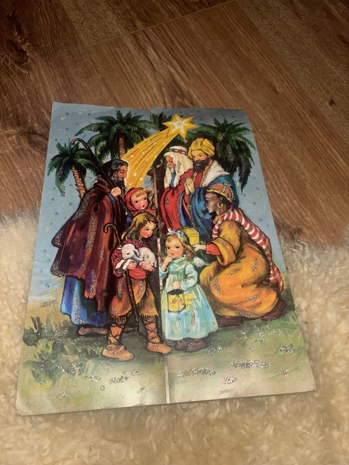 VINTAGE ADVENT CALENDAR KRUGER 855/80 - NATIVITY Scene | eBay UK