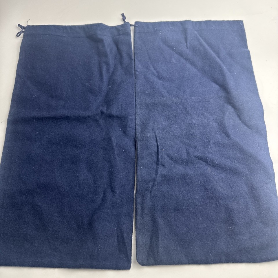 Vintage Two Church's brand blue fabric shoe dust bags Hand - Made In ...