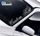 CUSTOM TEXT Sticker Personalised Windscreen Lettering Name Car Van ...