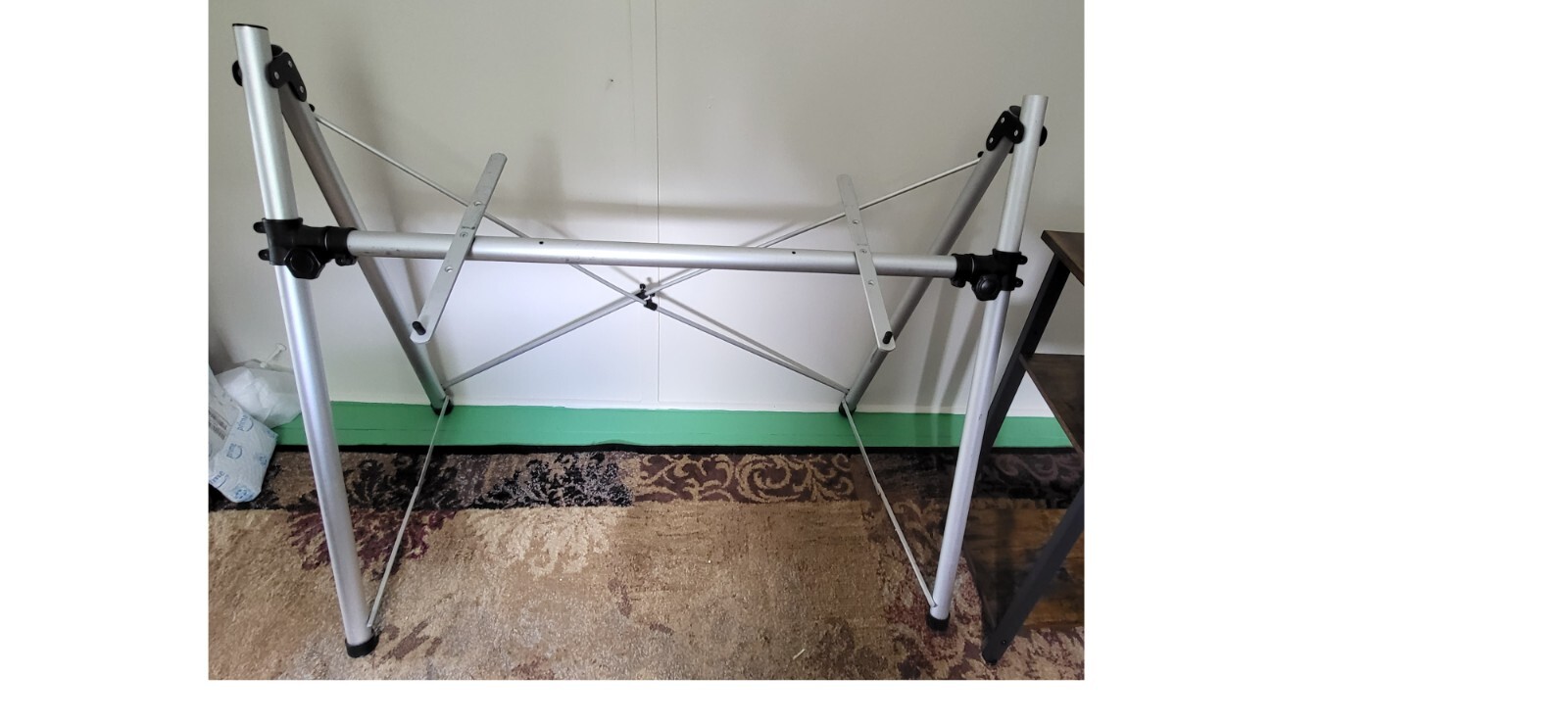 Vintage KMD 1-Tier Brushed Aluminum A-Frame Keyboard Stand, 1987, One ...