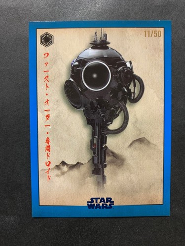 First Order Interrogator Droid 2025 Topps Star Wars Meiyo Blue Parallel ...