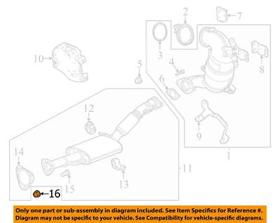 GM OEM 17-24 Cruze Exhaust System Exhaust Components-Front Muffler Nut ...