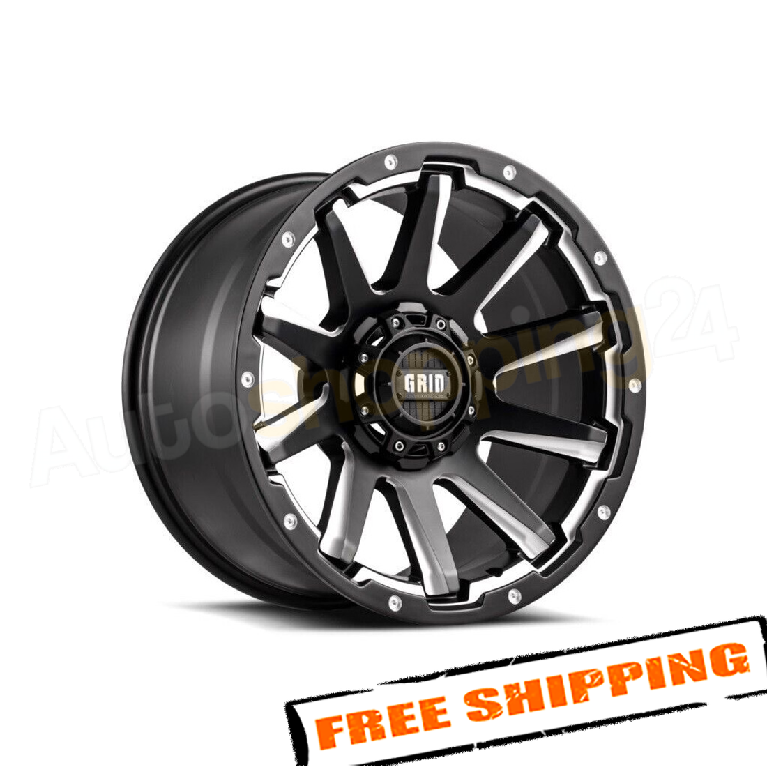 Grid Wheels 18x9 15 5x114.3/127 78.10 GD05 Matte Black w/ Milled ...