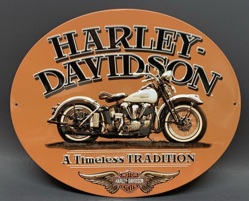 2012 Harley Davidson "A Timeless Tradition" Oval Embossed Metal Sign | eBay