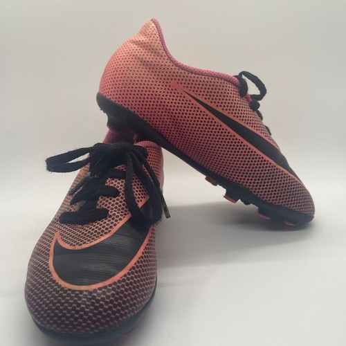 Nike Soccer Cleats Pink/Orange Turf Shoes Low Top Molded Studs Size 11C ...