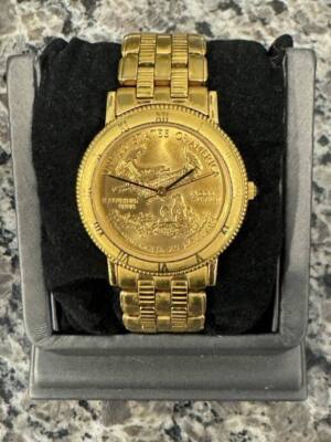Coinwatch 1/2 Oz Gold Coin Swiss Watch Quartz Sapphire 34mm x 7mm - VWG ...