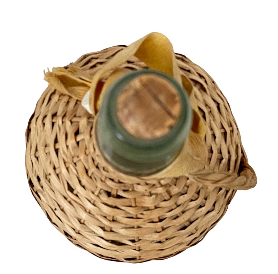 Vintage Wicker Wrapped Ron Bacardi Superior Puerto Rican Rum Bottle 14. ...