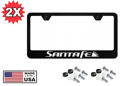 2X Santa Fe Stainless Steel License Plate Frame Rust Free W/ Bolt Caps ...