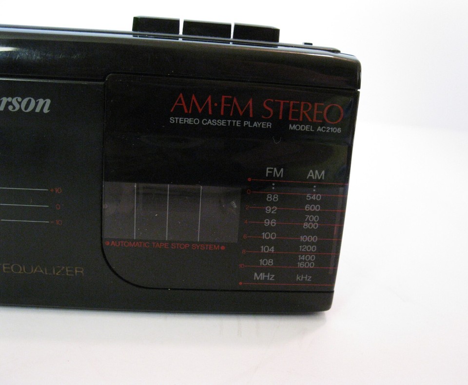 Vintage Emerson Walkman AM/FM Stereo Cassette Tape Player with ...