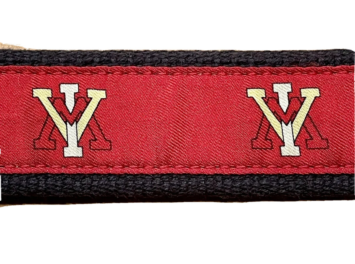 VMI VIRGINIA MILITARY INSTITUTE VINEYARD VINES BELT BRASS LEATHER ADULT ...