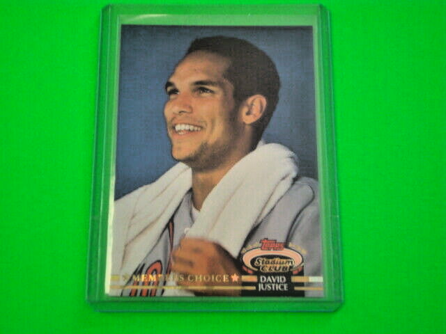 DAVID JUSTICE 1992 TOPPS STADIUM CLUB MEMBERS CHOICE CARD #592 | eBay
