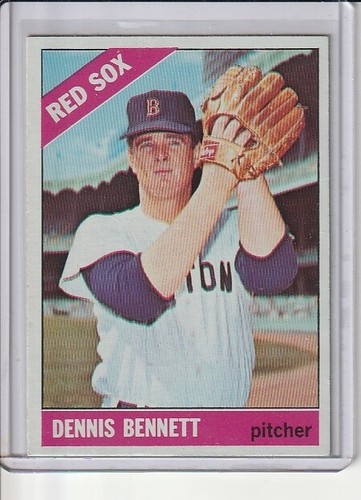 Dennis Bennett 1966 Topps Baseball Card Semi-High #491-Boston Red Sox ...