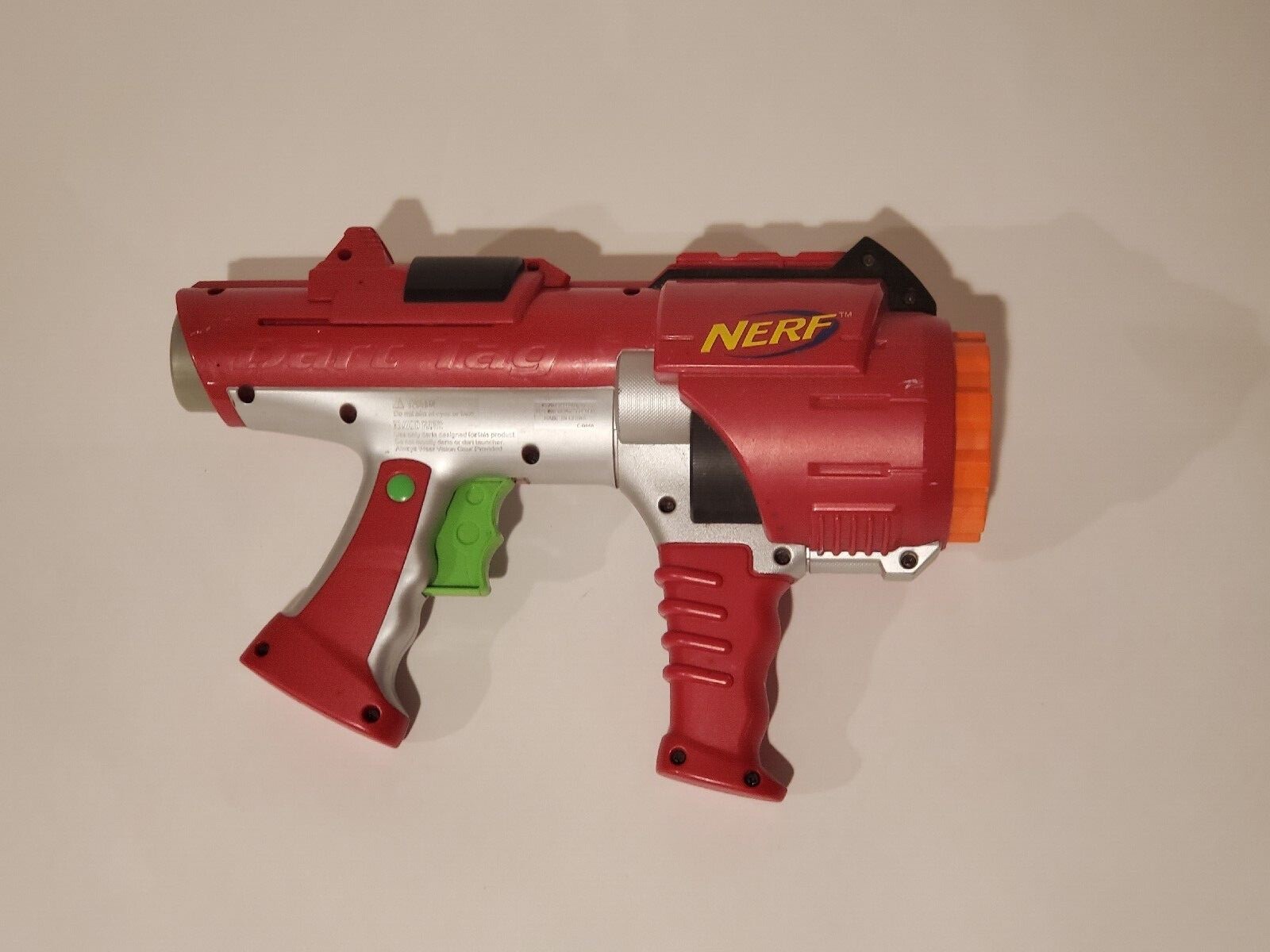Nerf Hyperfire Dart Tag Gun. Red and Silver. 12.5in Comes with Pack of ...