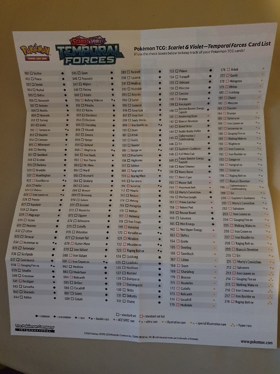 Pokemon Complete Checklist