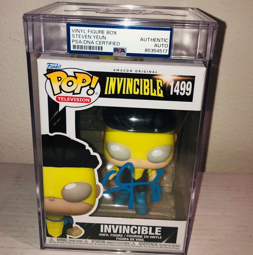 Steven Yeun Invincible #1499 Signed Funko Pop PSA Encapsulated RARE A ...