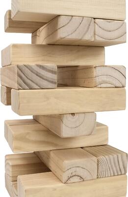 Tumbling Timbers Game, Yard Games Large Jr., Includes 54 Wooden Timber ...