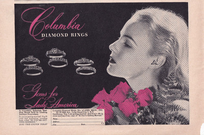 Columbia Diamond Rings Vintage 1947 Print Ad 6"x8" Axel Bros Long ...