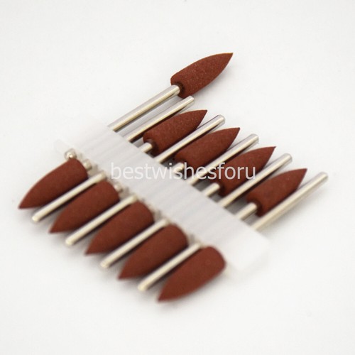 Dental Silicone Rubber Diamond Polisher Polishing Bur Head Point Rotary ...