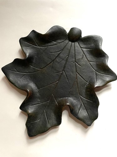 Cast Iron Maple Leaf Shape Footed Tray Brown | eBay