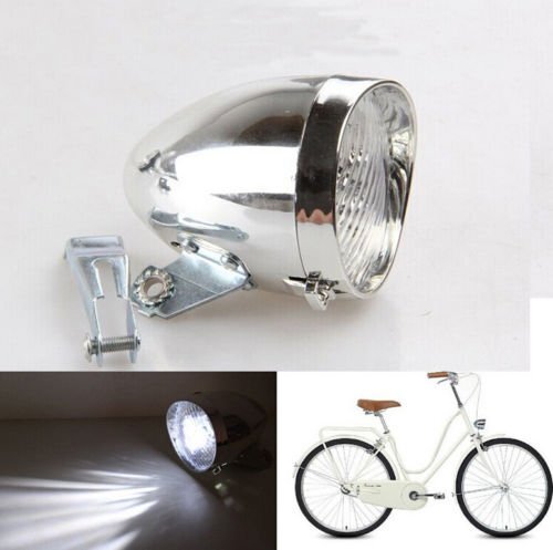Chrome 3 LED Bicycle Bike Visor Bullet Headlamp Headlight Front / Tail ...