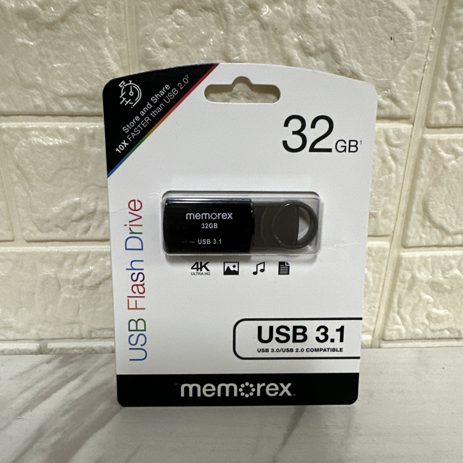 Memorex 32gb Usb-3.1 4k Ultra HD USB Flash Drive Black 2 for of 1 for ...