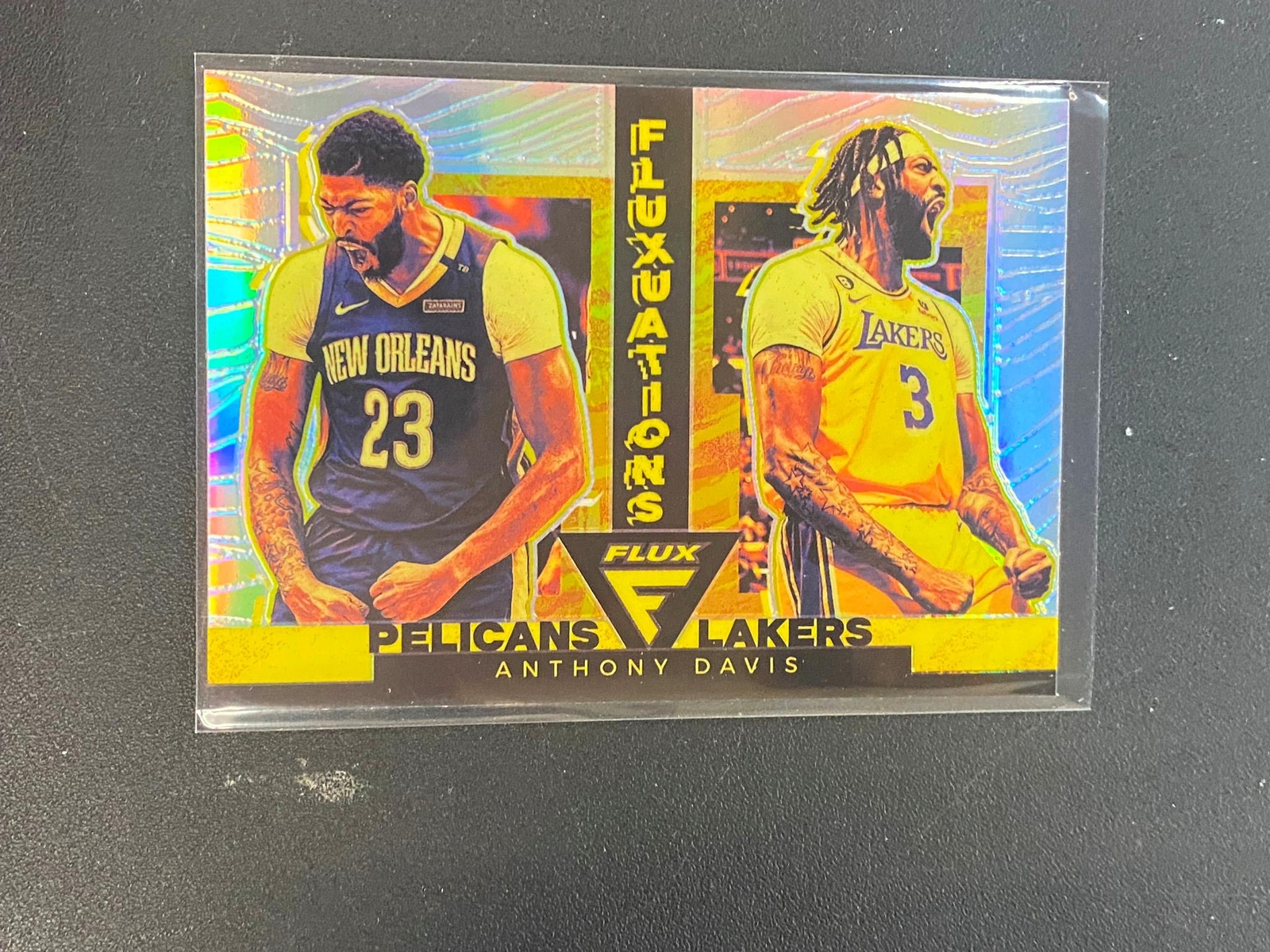 Anthony Davis 2022-23 Flux Fluxuations Silver Prizm Peicans Lakers S26 ...