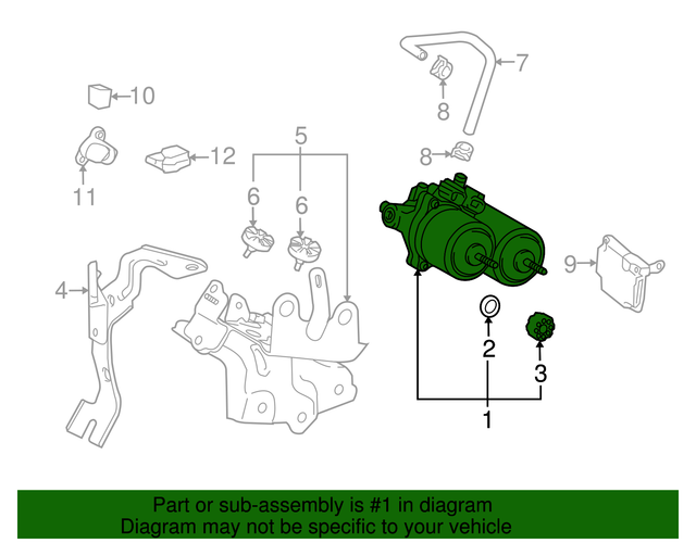 47070-12020 Toyota Pump ASSY Brake Booster 4707012020 for sale online ...