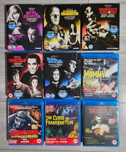 9 x Hammer Horror Blu-ray & DVDs *Dracula/Frankenstein & The Monster ...