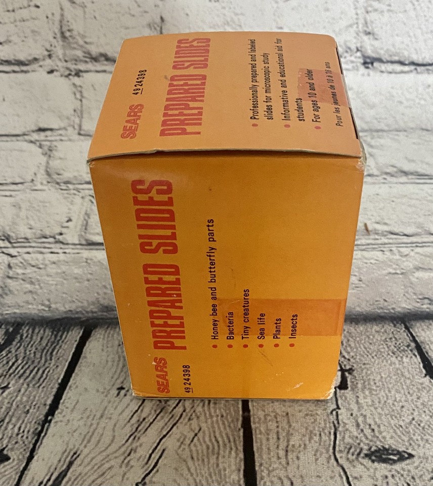 Vintage NEW Sears 36 Prepared Microscope Slides: Bee Butterfly Insect Sea Life | eBay