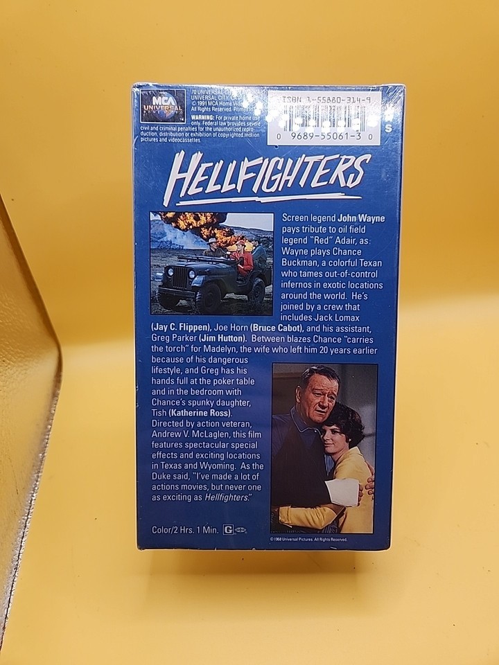 Hellfighters VHS 1991 John Wayne Katherine Ross NEW Sealed Fire fighting 1968 96895506130| eBay