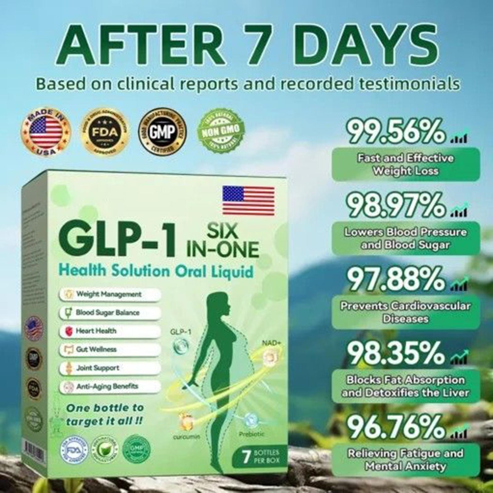 G LP-1 Drops Six In One Health Solutin Oral Liquid One Bottle To Target ...