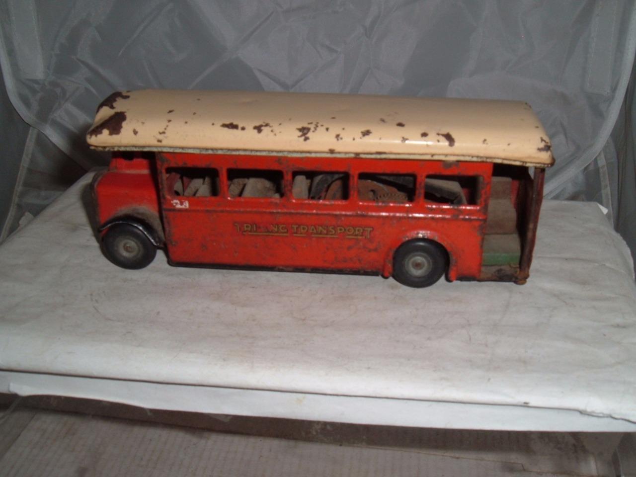 TRIANG MINIC PUSH & GO LONDON TRANSPORT SINGLE DECKER BUS IN WORKING ...