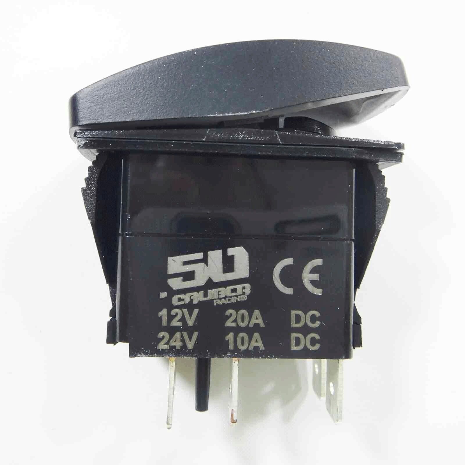 Custom Waterproof Green Rocker Switch On/Off Accessories 4 Prong SPST ...