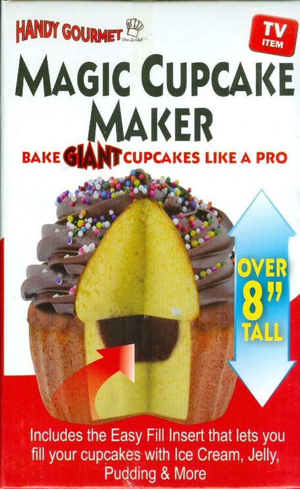 Handy Gourmet MAGIC CUPCAKE MAKER - Bake Giant Cupcakes - New in Box ...
