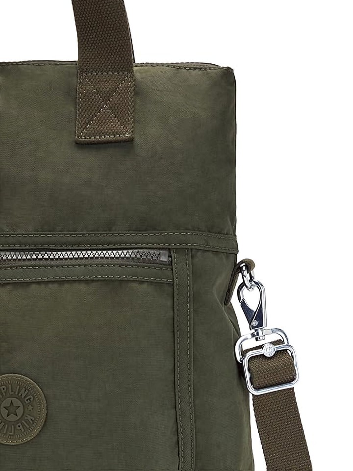 Kipling Eleva Large Convertible Shoulder Bag Nylon Crossbody Jade Green ...