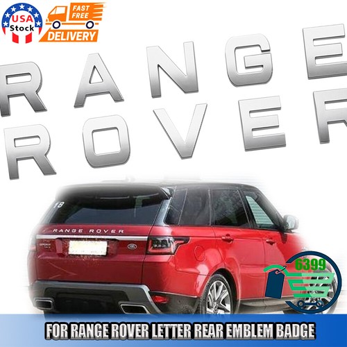 Matte Silver For RANGE ROVER 3D Letters Rear Trunk Badge Nameplate ...