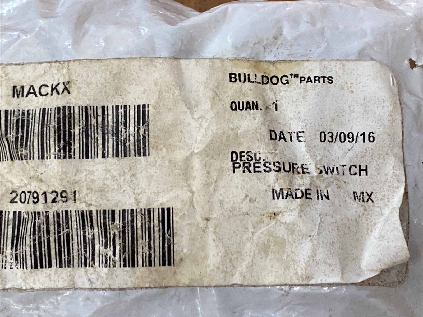 Mack Air Pressure Switch 20791291 for sale online | eBay