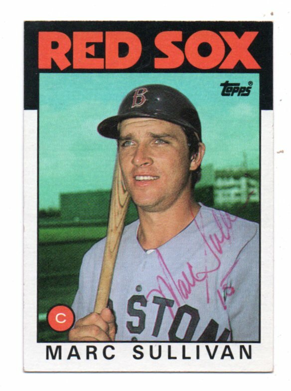 marc sullivan boston red sox auto signed card 1986 topps 529 | eBay