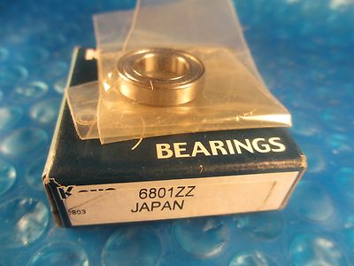 KOYO 6801ZZ, 6801 ZZ, 2Z, Single Row Deep Groove Ball Bearing, Japan ...