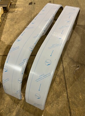 Set of (2) Tandem Smooth Aluminum Cargo Trailer Fenders 72"L 20"H 9"W ...