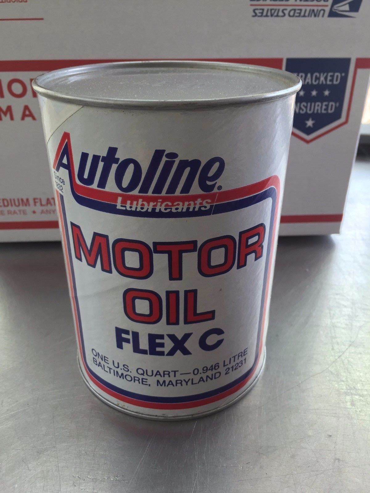 Vintage Antique Autoline Lubricants Motor Oil Baltimore Maryland Sign ...