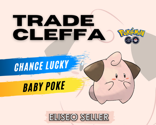 Trade Cleffa - Pokemon Cleffa GO - Chance Lucky - Baby Clefairy - Baby ...