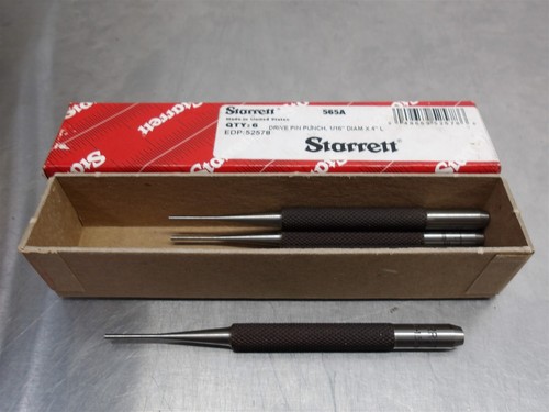 6 NEW! Starrett 1/16" Drive Pin Punch 565A 52578 | eBay