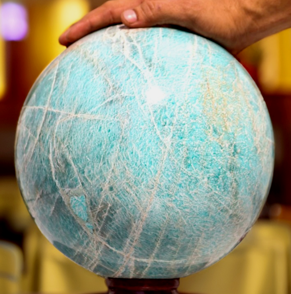 230MM Aqua Amazonite Crystal Healing Chakra Energy Metaphysical ...