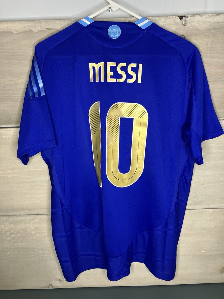 Lionel Leo Messi Argentina Adidas Authentic 2024 Away Jersey Men Size ...