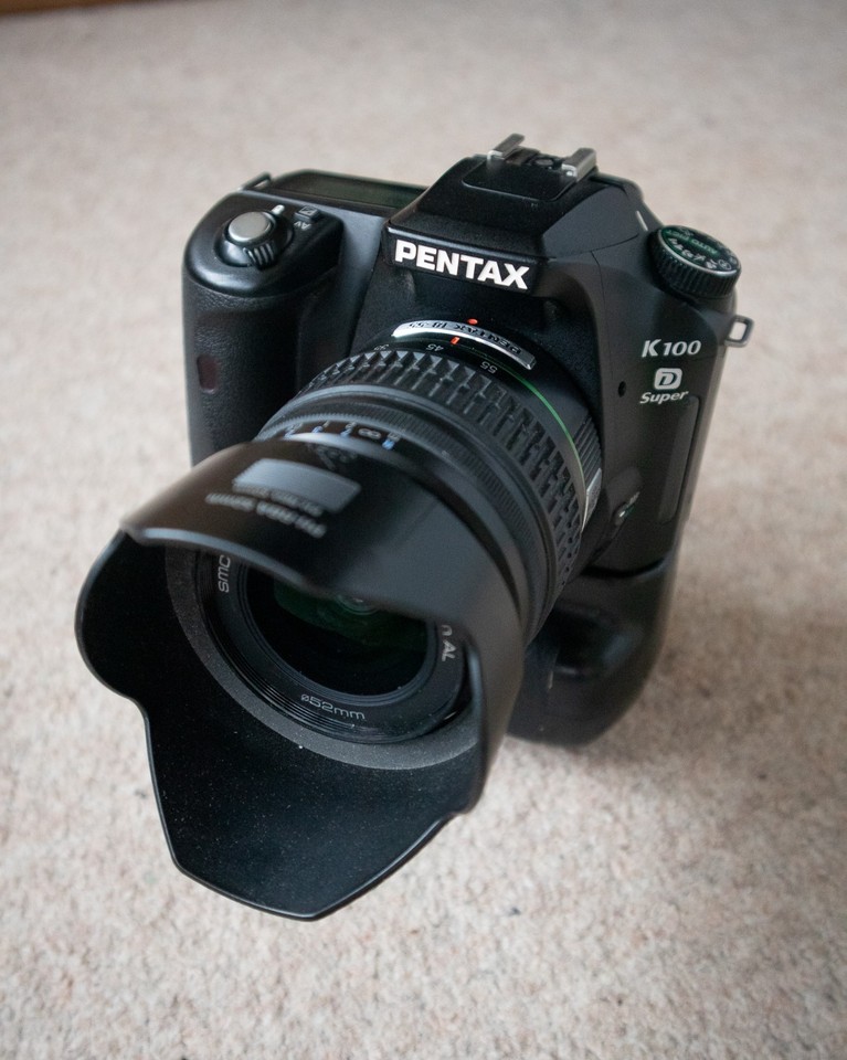 Pentax K100 D Super Camera - With Battery Grip + 18-55mm Lens | eBay UK