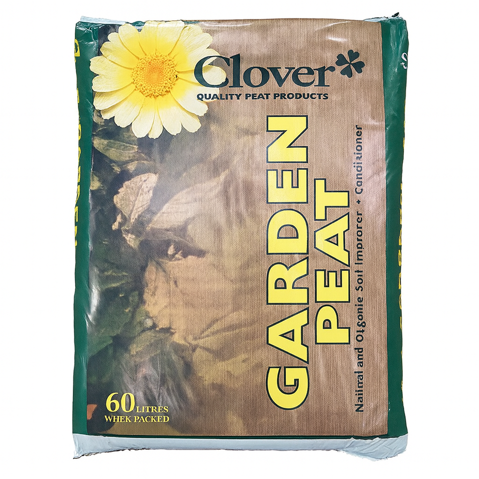 Clover Irish Moss Peat Organic Compost Soil Conditioner & Improver 20L ...