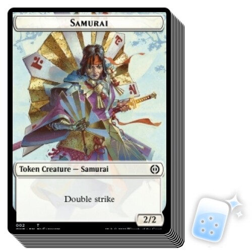 10 pcs SAMURAI TOKEN (2) Phyrexia: All Will Be One ONE Magic MTG MINT ...