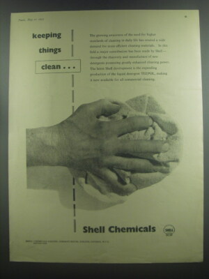 1953 Shell Chemicals Teepol Ad - Keeping things clean | eBay